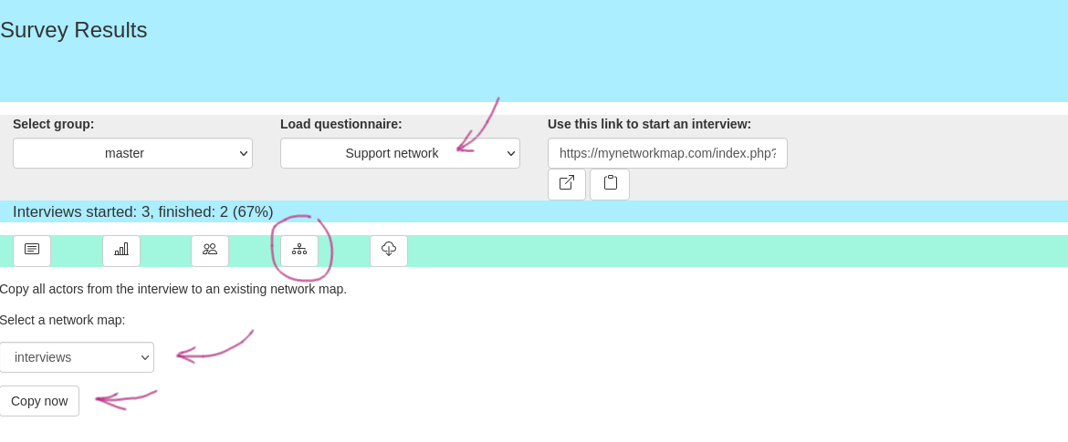 Visualize ego questionnaire network data | Documentation MyNetworkmap